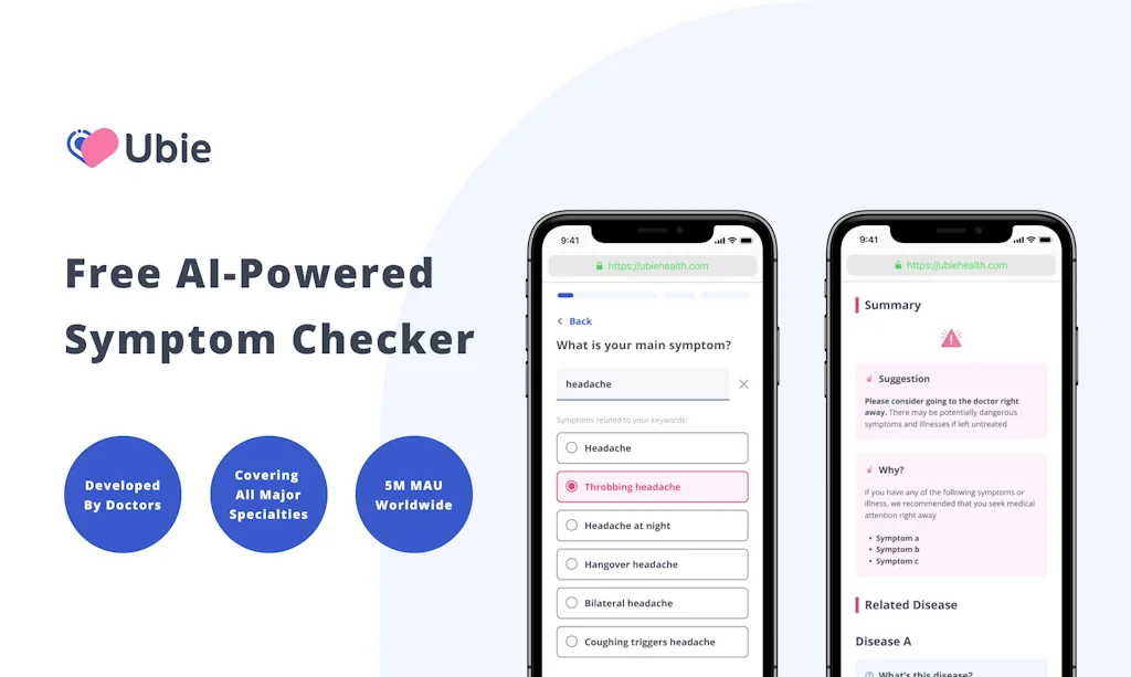 Ubie AI Symptom Checker Review (2026) — Pros, Cons & Rating